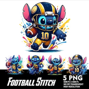 5 PNG Stitch Football Splash and Watercolor Transparent PNG for ...