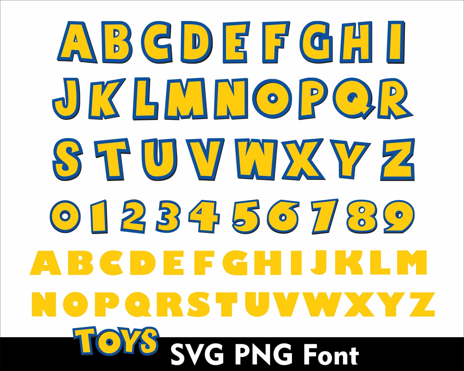 Toy Story Sheriff Woody Alphabet SVG PNG Doodle Alphabet Letter A-Z Toy ...