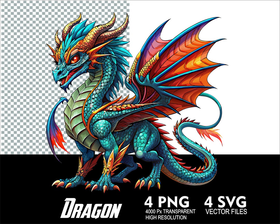4 Design Dragon SVG PNG Dragon Sublimation and Vector Svg Png ...