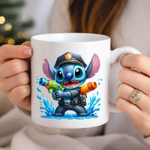 5 PNG Stitch Police Splash and Watercolor Transparent PNG File for ...