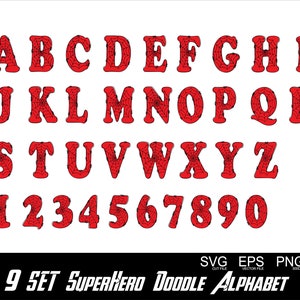 Super Hero Alphabet Svg Png Avanger Super Hero Letters Super Hero ...