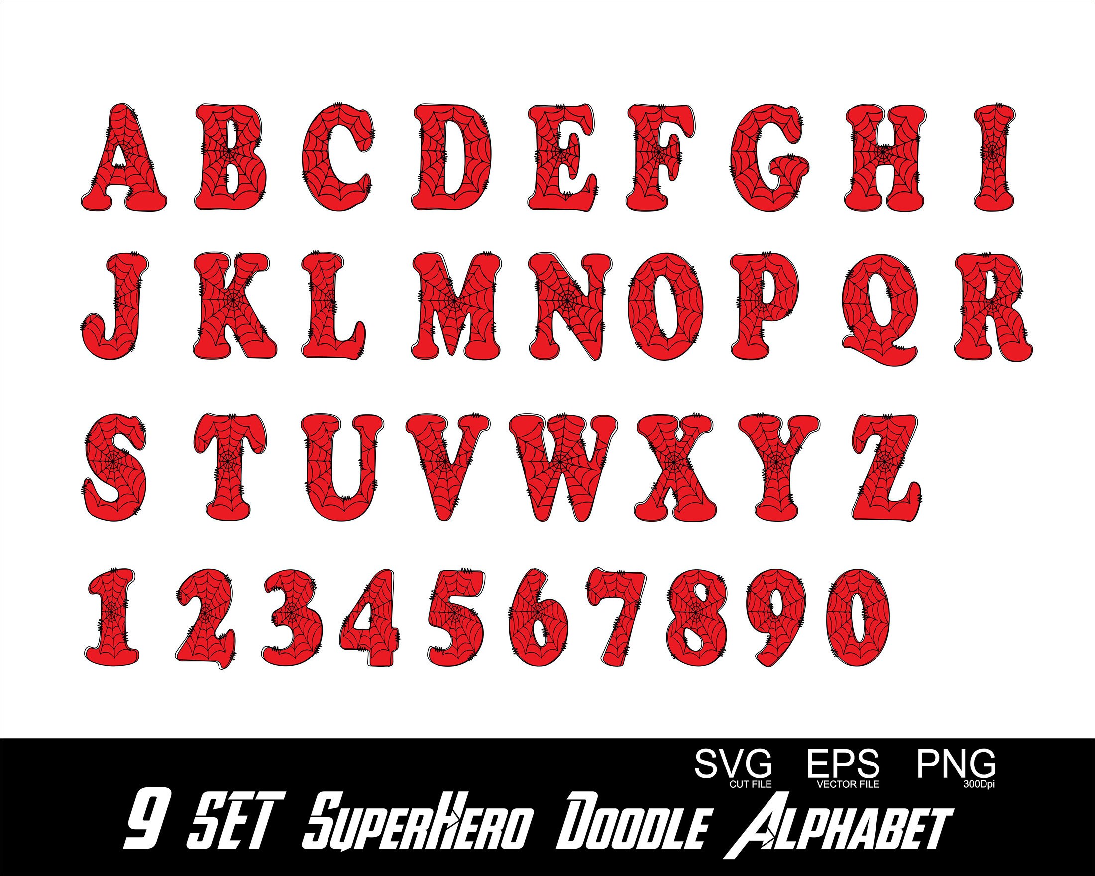Super Hero Alphabet Svg Png Avanger Super Hero Letters Super Hero ...