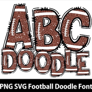 American Football PNG SVG Font Football Letters PNG Football Doodle Png ...