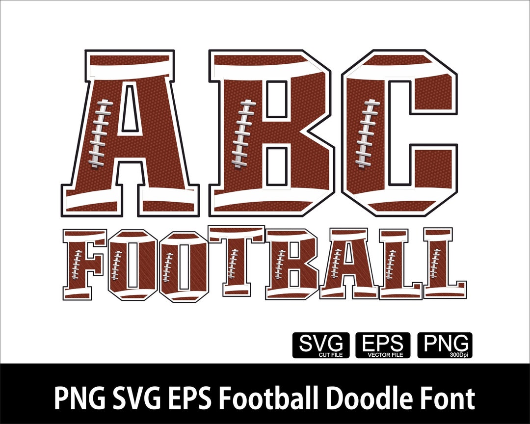American Football College Font Png Svg Eps Sport Font Football Letters ...