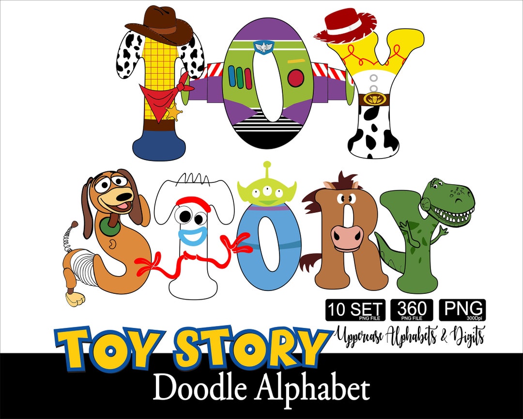 10set Toy Story Alphabet BUNDLE Toy Story Letter Png Alphabet Toy Story ...