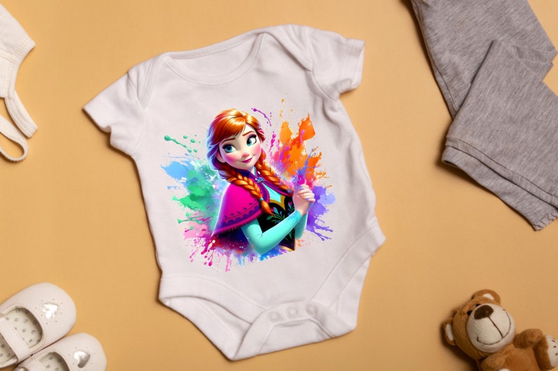 5 PNG Princess Anna Splash and Watercolor Transparent PNG File for ...