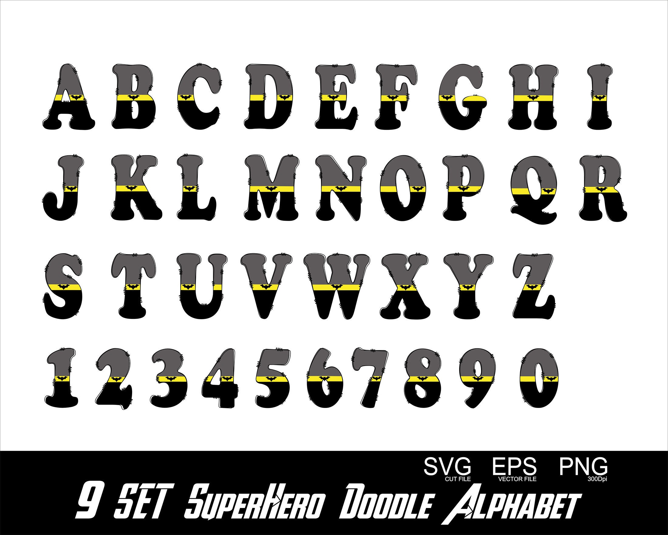 Super Hero Alphabet Svg Png Avanger Super Hero Letters Super Hero ...