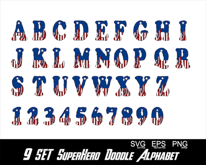 Super Hero Alphabet Svg Png Avanger Super Hero Letters Super Hero ...