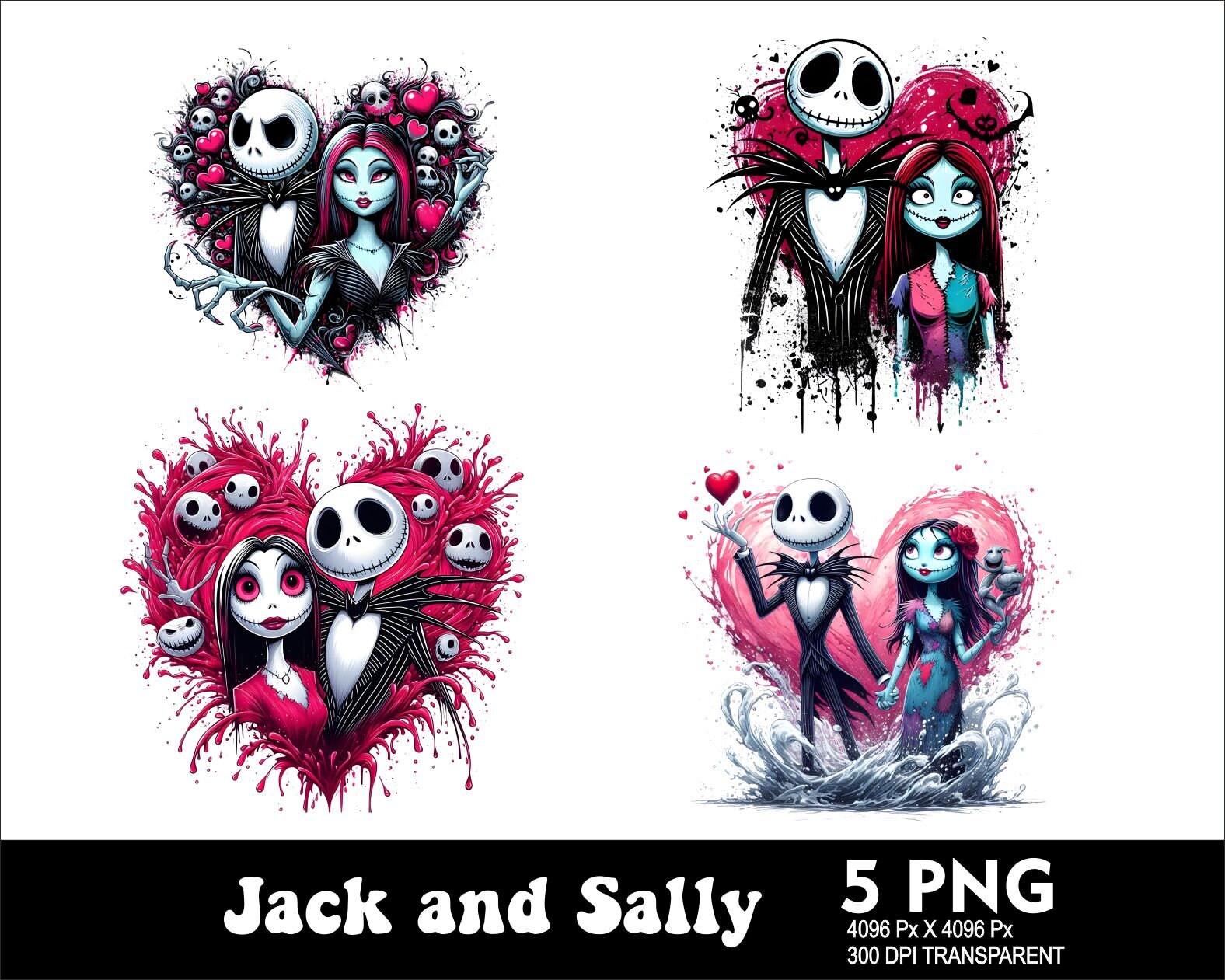 Jack and Sally 5 PNG Design High Resolutiontransparent Background ...