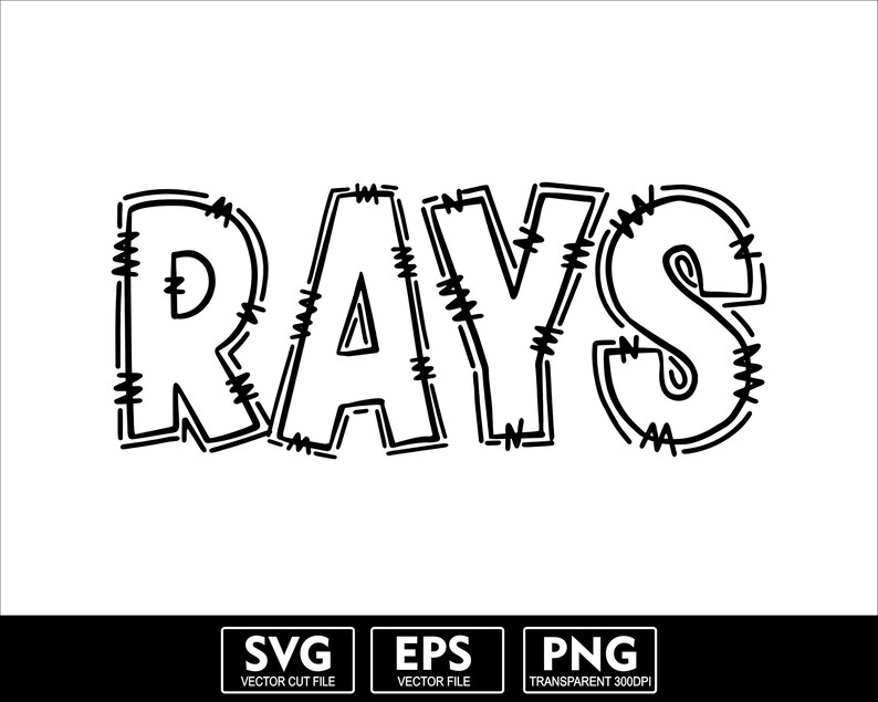 RAYS Doodle Letters Hand Draw Letters Transparent Background - Etsy