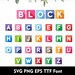 Block Font Clipart Font SVG for Cricut Block Alphabet Spider Letter Svg ...