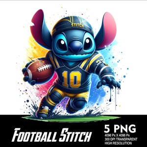 5 PNG Stitch Football Splash and Watercolor Transparent PNG for ...