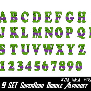 Super Hero Alphabet Svg Png Avanger Super Hero Letters Super Hero ...