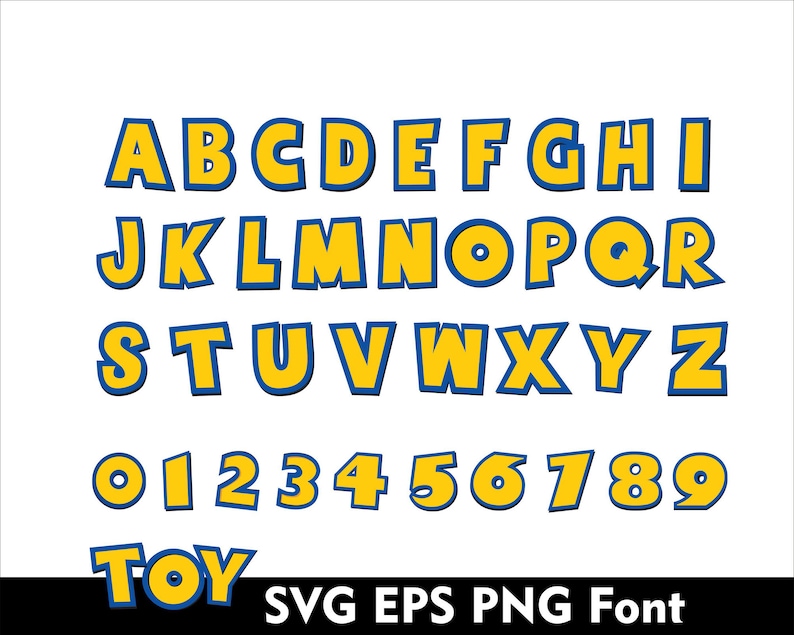 Toy Story Font SVG Toy Story Alphabet SVG Birthday Font, Toy Story ...