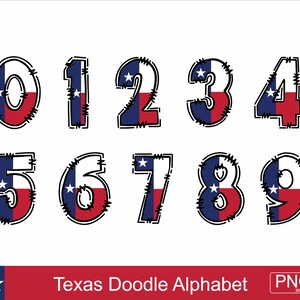 Texas Letters PNG Texas Alphabet Texas Doodle PNG Sublimation Font ...