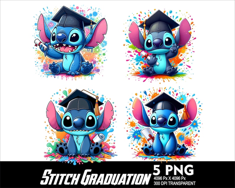 5 PNG Stitch Grad Splash and Watercolor Transparent PNG File for ...