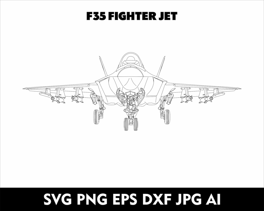 F35 Fighter Jet SVG Navy Jets Military Jet Aircraft F35 Vector Plans ...