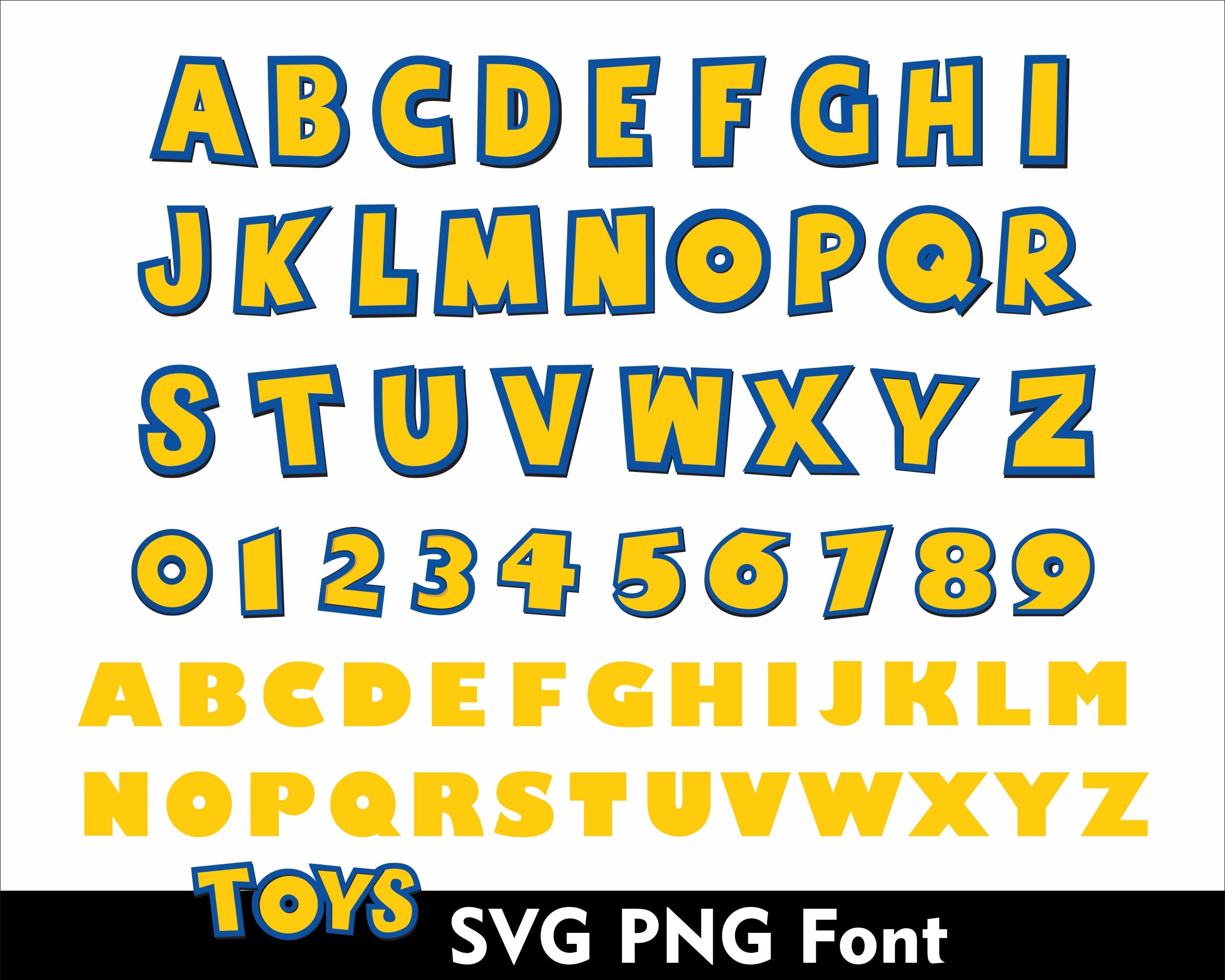 Toy Story Birthday Alphabet SVG PNG Doodle Woody Alphabet Letter A-Z ...