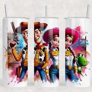 5 PNG Toy Story Woddy and Cowgirl Surfing Splash and Watercolor ...