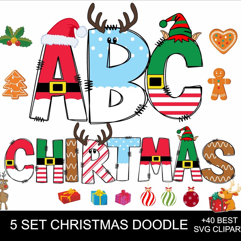 Christmas Fonts Svg - Etsy