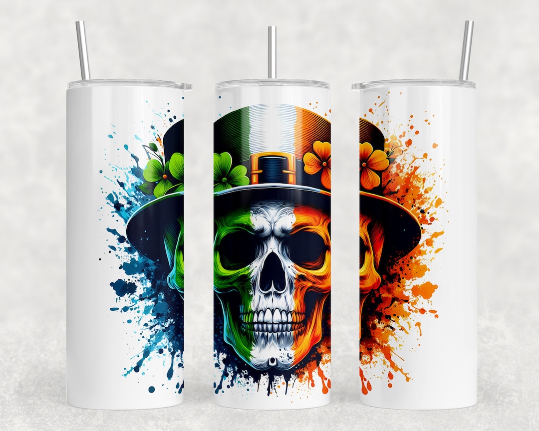 Skull Ireland PNG Design Sublimation Cup Tshirt Design High Resolution ...
