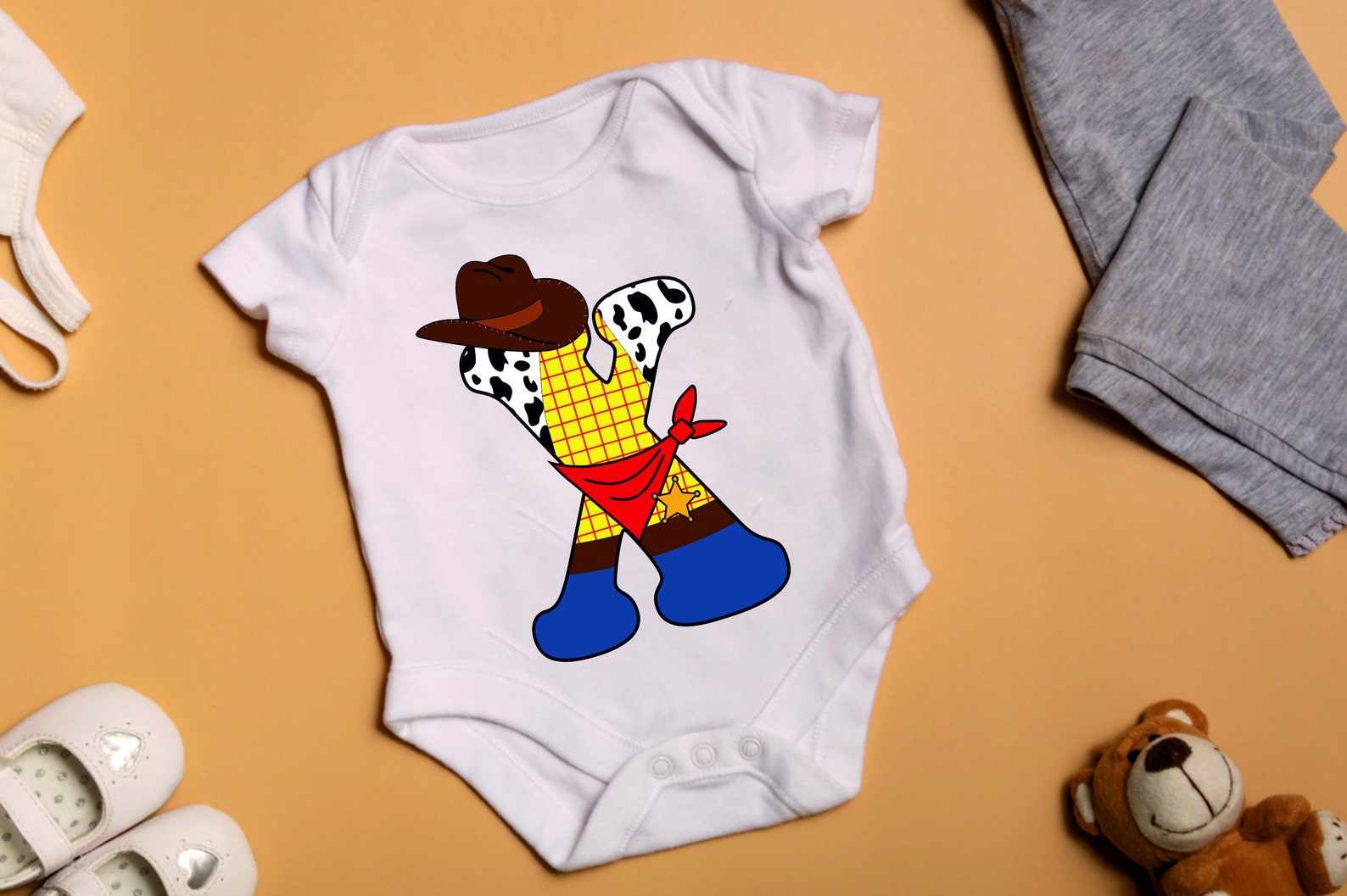 Toy Story Sheriff Woody Alphabet SVG PNG Doodle Alphabet Letter A-Z Toy ...