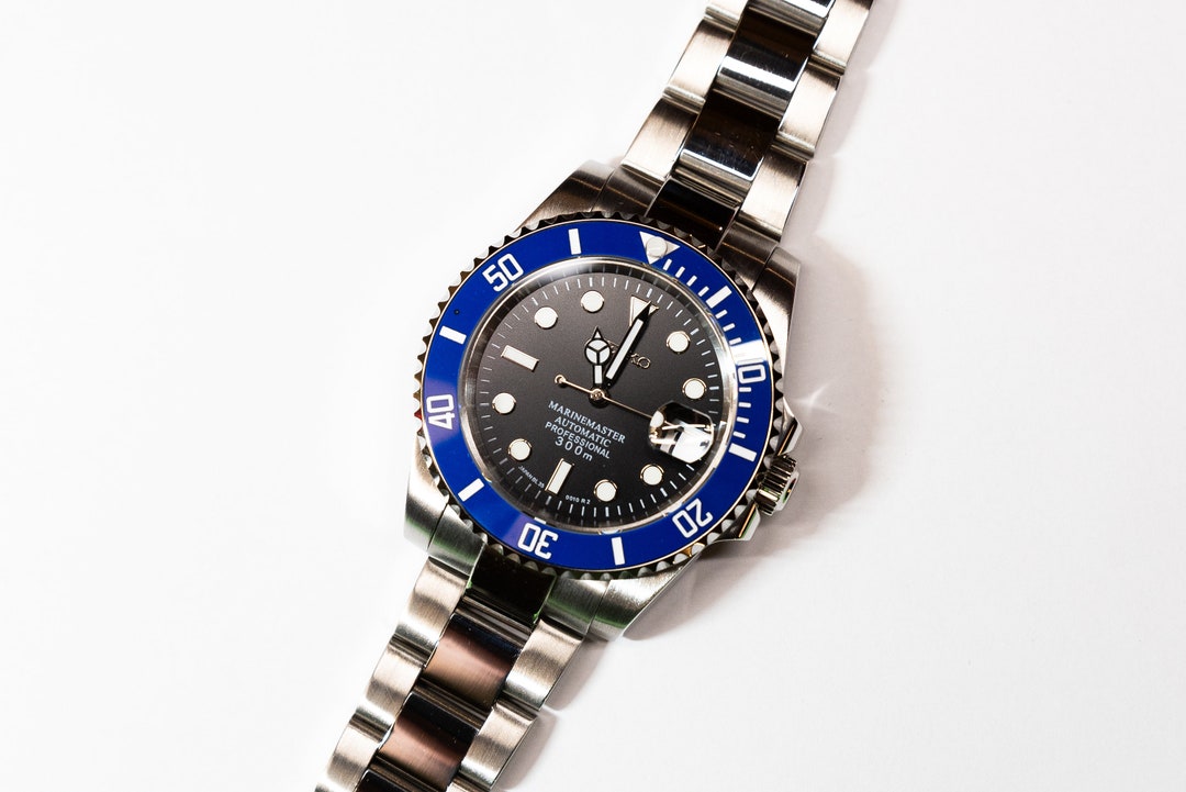 Submariner Cookie Monster Style Custom Seiko Mod 40mm Automatic Dive ...