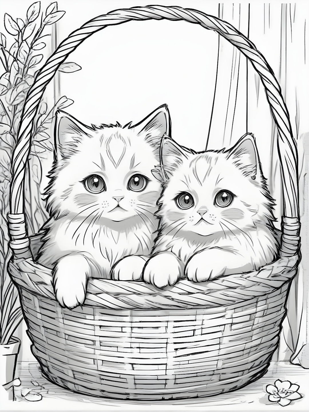 Kittens Coloring Page for Kids Printable Coloring Sheets Kittens ...