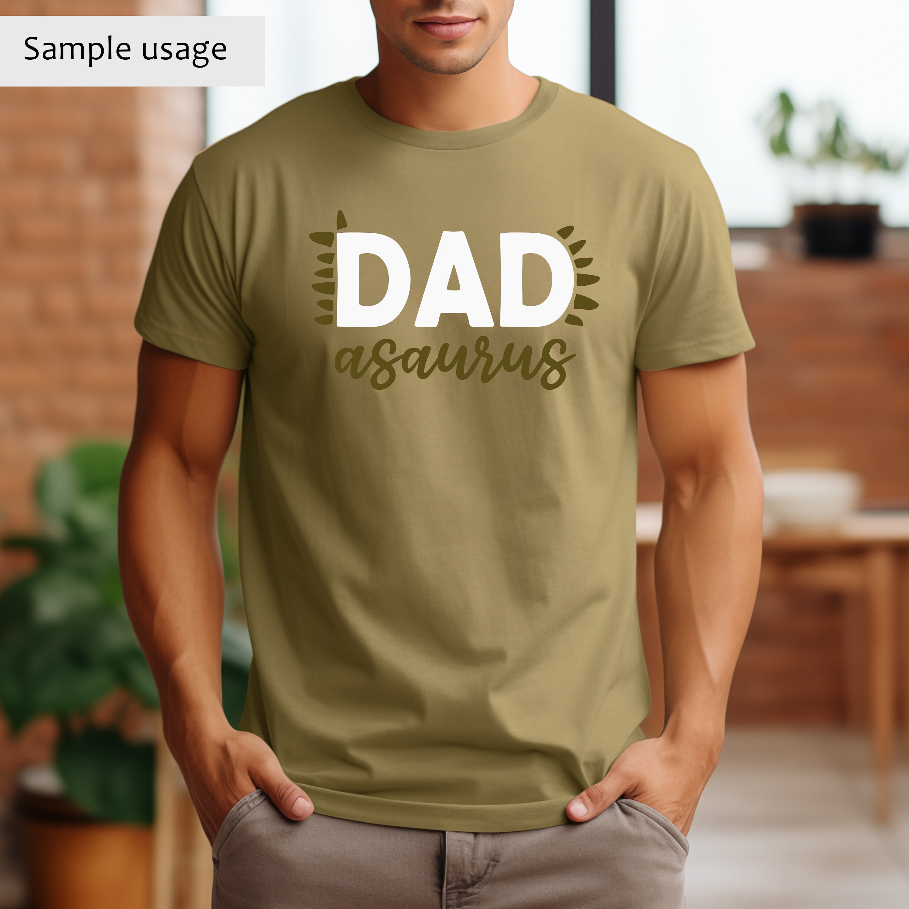 Dad A Saurus Dinosaur SVG Cut File for Cricut, Dino Svg Green Fathers ...