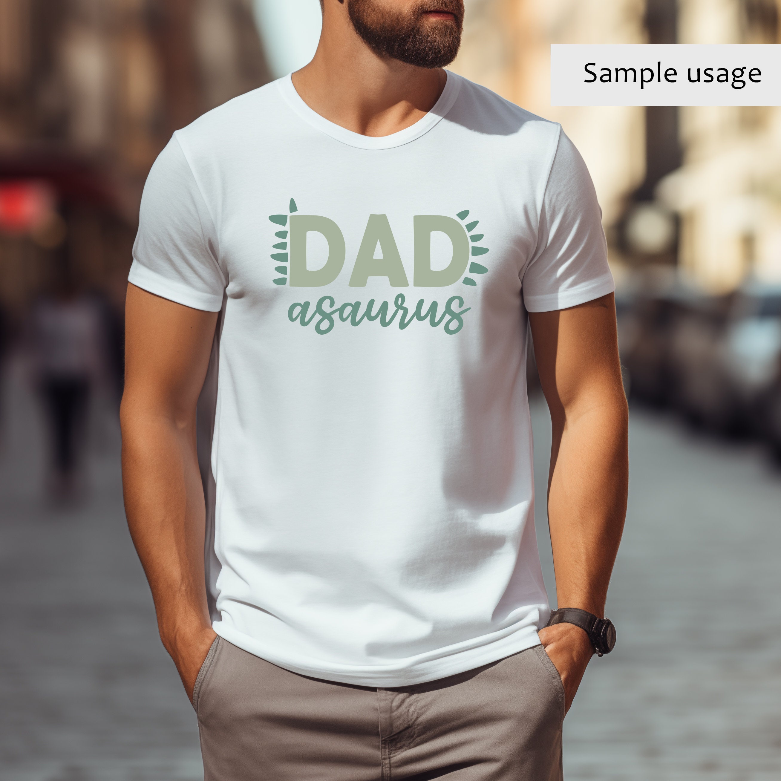 Dad A Saurus Dinosaur SVG Cut File for Cricut, Dino Svg Green Fathers ...