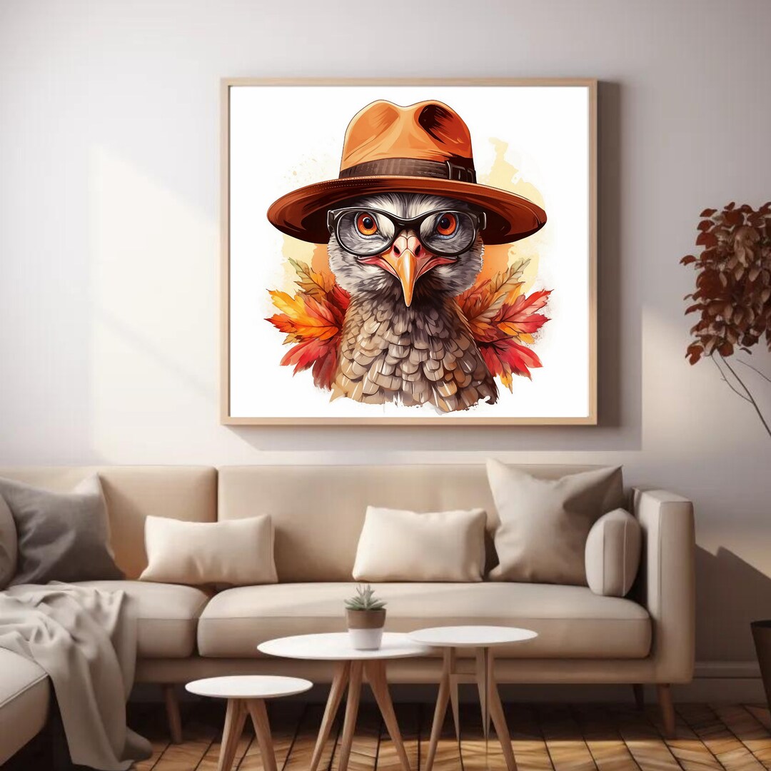 Thanksgiving Turkey Wall Art Print Set of 3 Printable Wall Art Prints ...