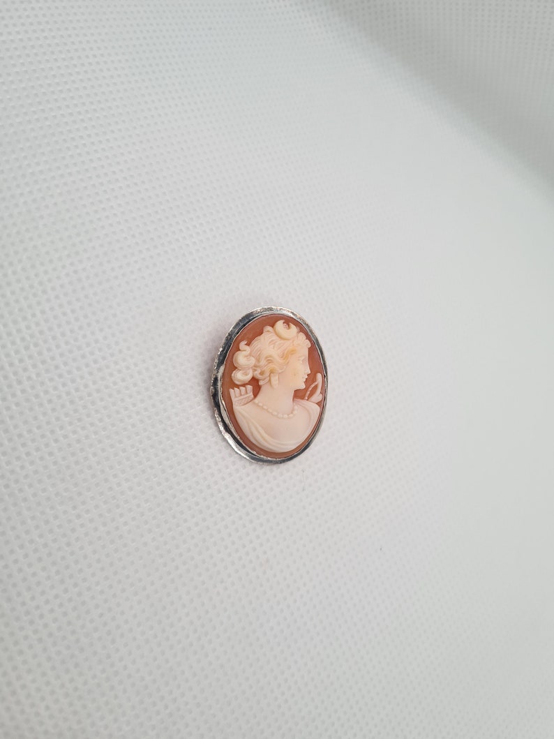 Antique Victorian Hand Carved Cameo Artemis Brooch Pendant Necklace ...