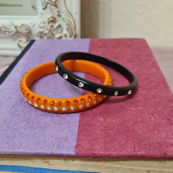 Orange Bangle Bracelet - Etsy