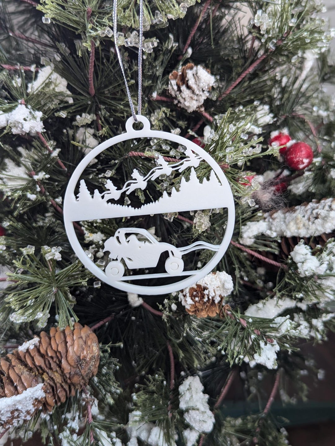 3D Printed Santa Side by Side Ornament – Holiday UTV Christmas Decor - Etsy