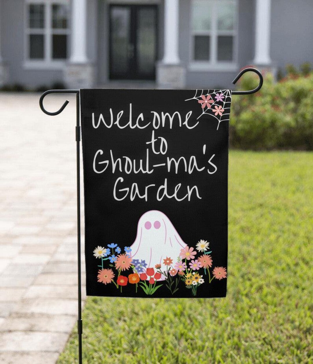 Welcome to Ghoul-ma's Garden Halloween Garden Flag - Etsy