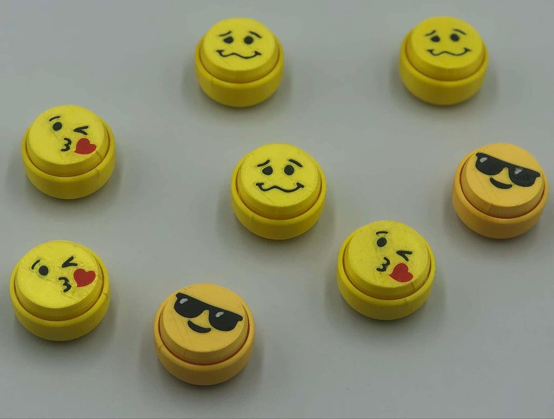 3D Printed Emoji Anxiety Fidget Clicker Anxiety Relief Fidget Toys ...
