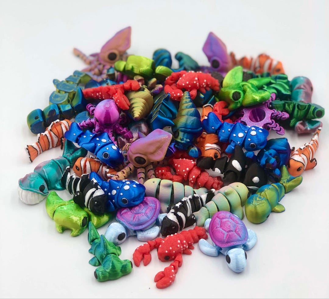 3D Printed Sea Creature Minis | Sea Creatures | 3D Printed | Minitures ...