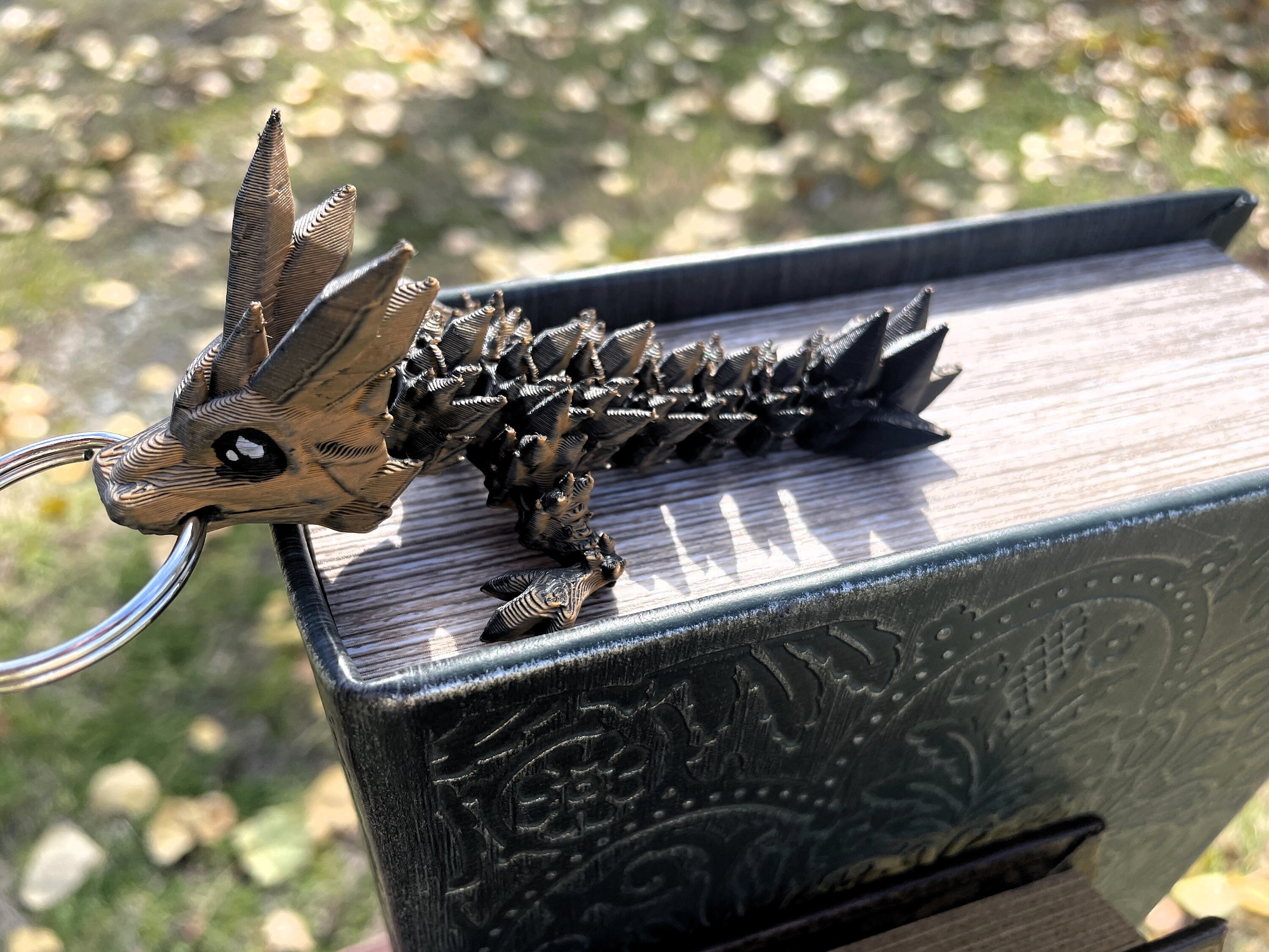 Crystal Dragon Keychain - 3D Printed Sensory Articulated Fidget Toy ...