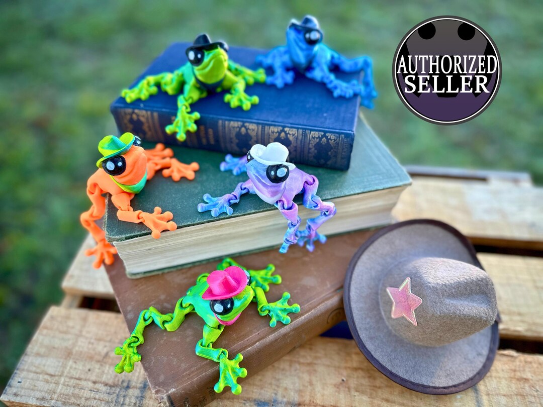 Cowboy Frogs - 3D Printed Sensory Articulated Fidget Toy - Design by ...