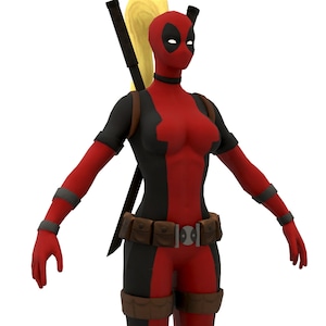 Lady Deadpool 3D Models Gaming Character - Etsy