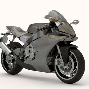 3D Model of Sports Bike Low Poly 3D Models - Etsy