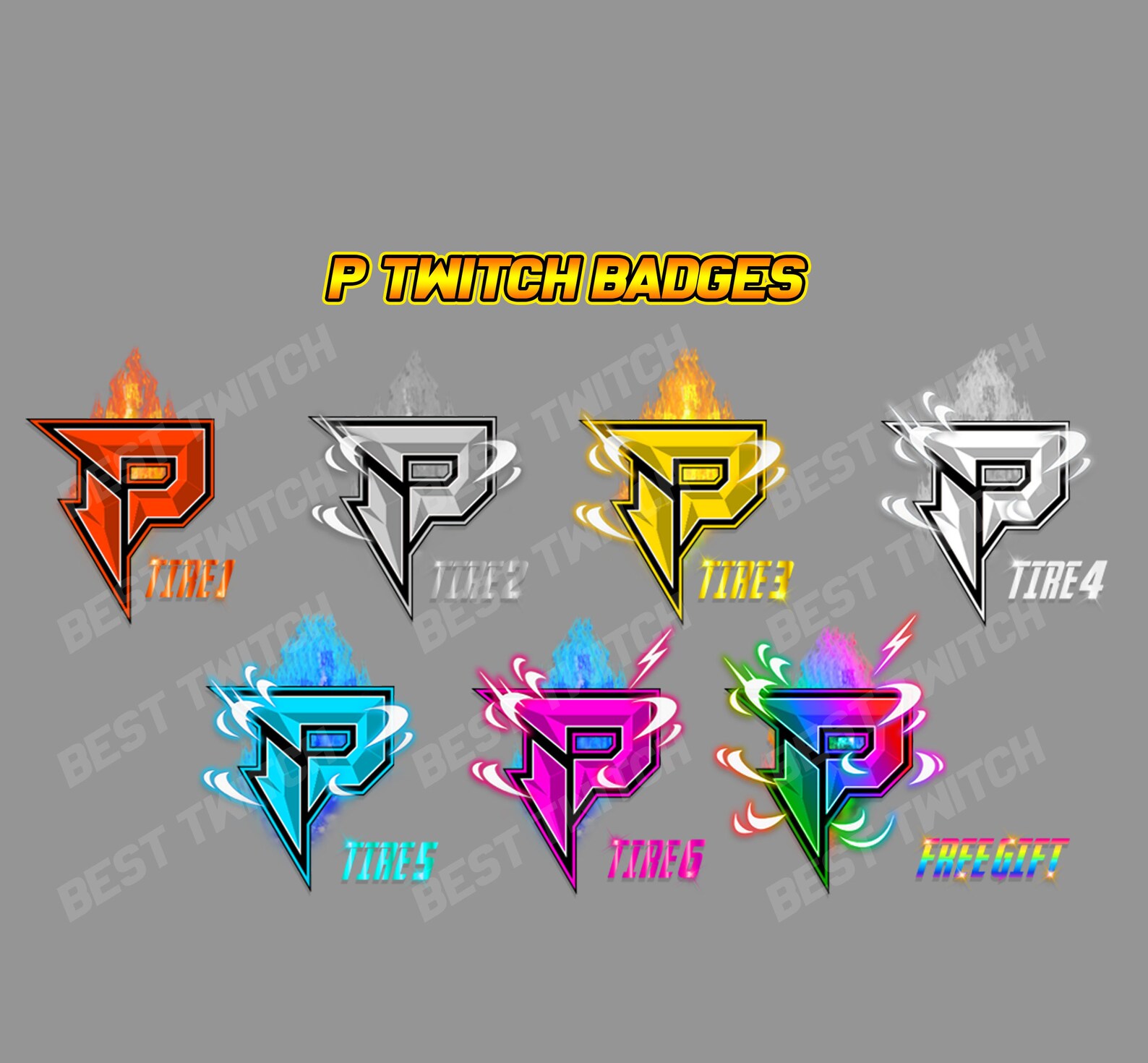 Twitch Sub Badges, Twitch Emotes, Kick Badges, Discord Youtube - Etsy