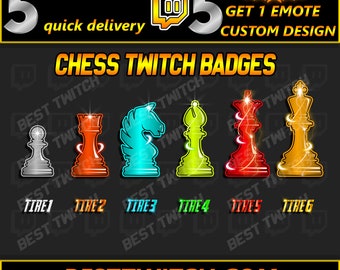 Chess Pieces Sub Badges for Twitch Youtube Discord Stream Badges Twitch ...