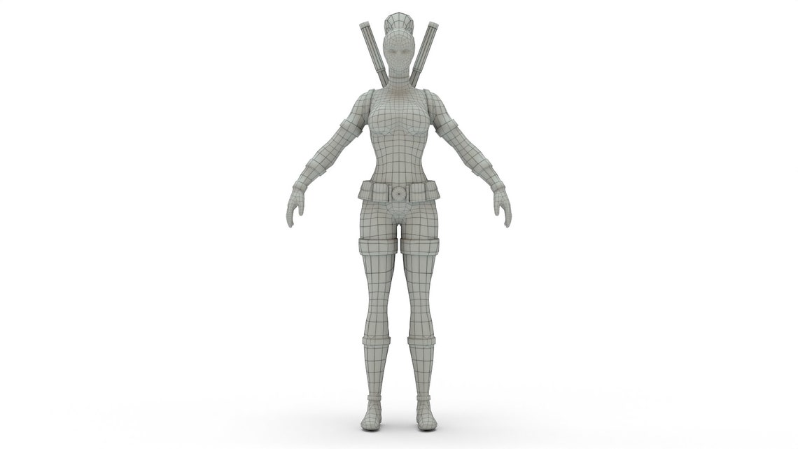 Lady Deadpool 3D Models Gaming Character - Etsy
