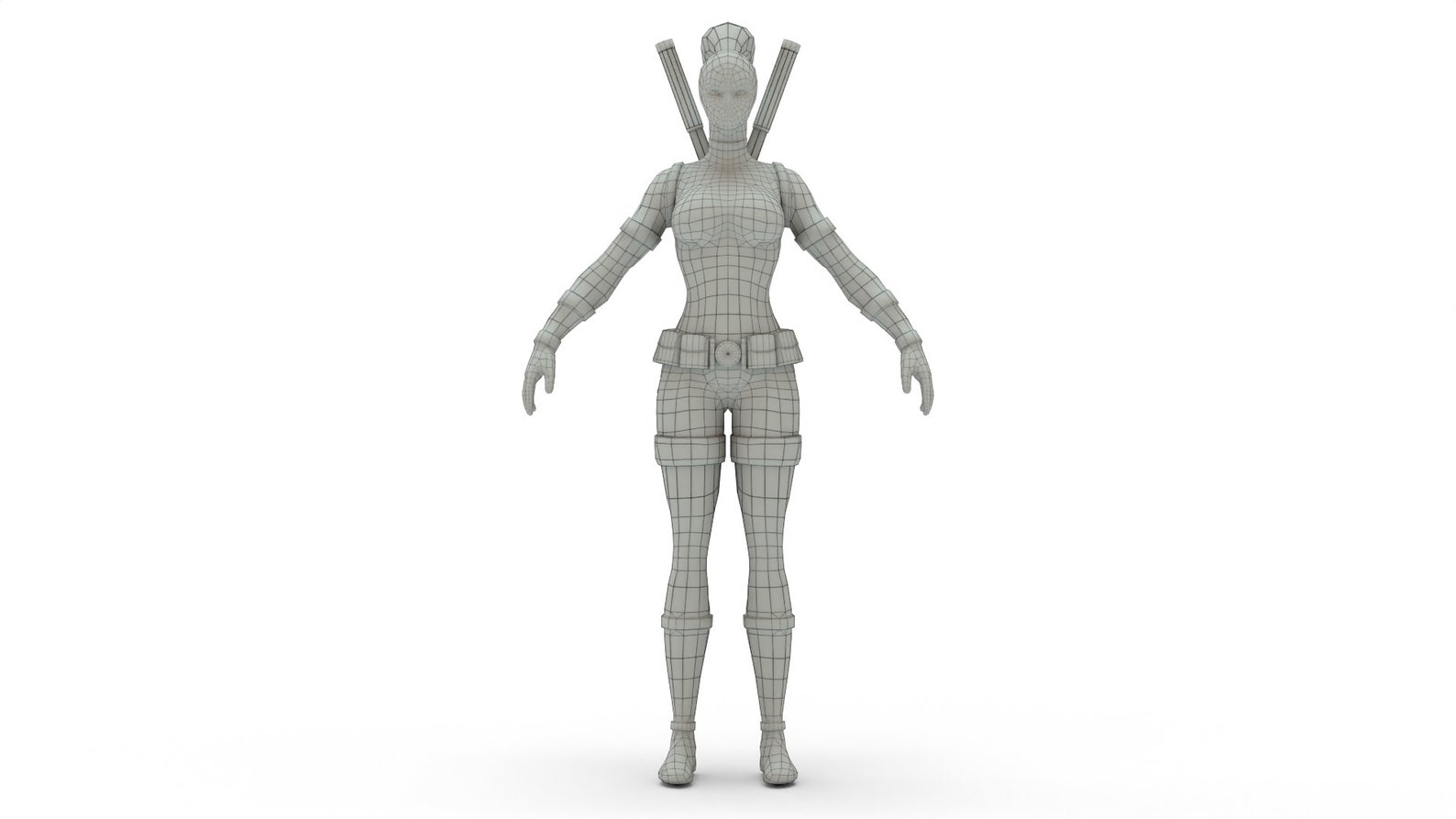 Lady Deadpool 3D Models Gaming Character - Etsy