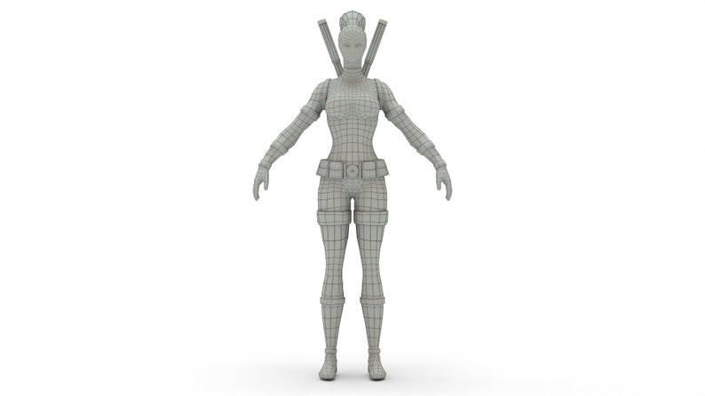 Lady Deadpool 3D Models Gaming Character - Etsy