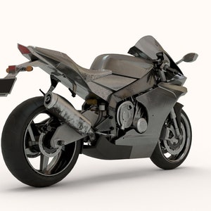 3D Model of Sports Bike Low Poly 3D Models - Etsy