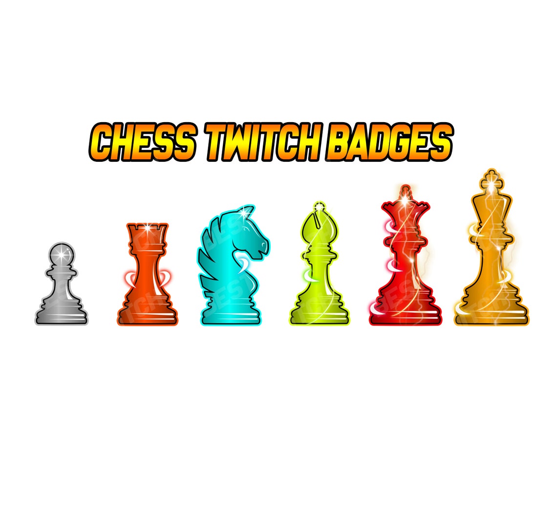 Chess Pieces Sub Badges for Twitch, Youtube, Discord | Stream Badges ...