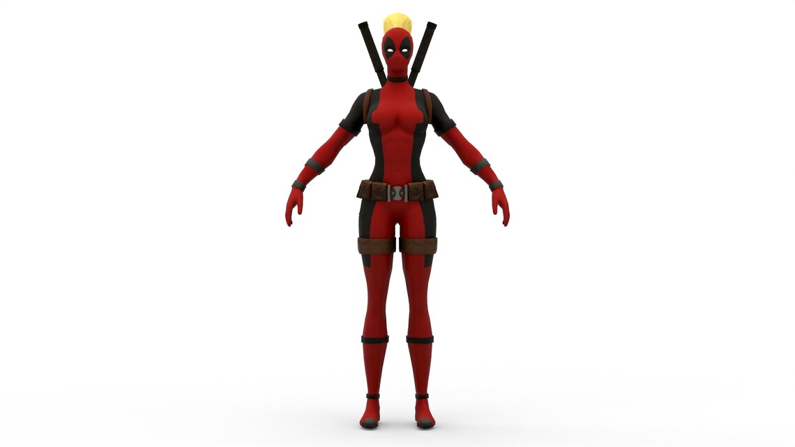 Lady Deadpool 3D Models Gaming Character - Etsy