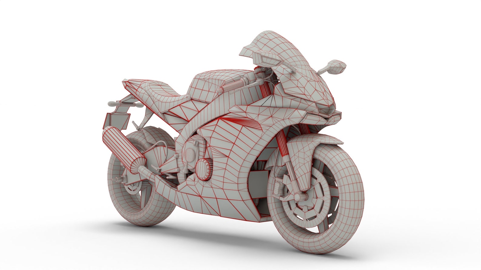 3D Model of Sports Bike Low Poly 3D Models - Etsy